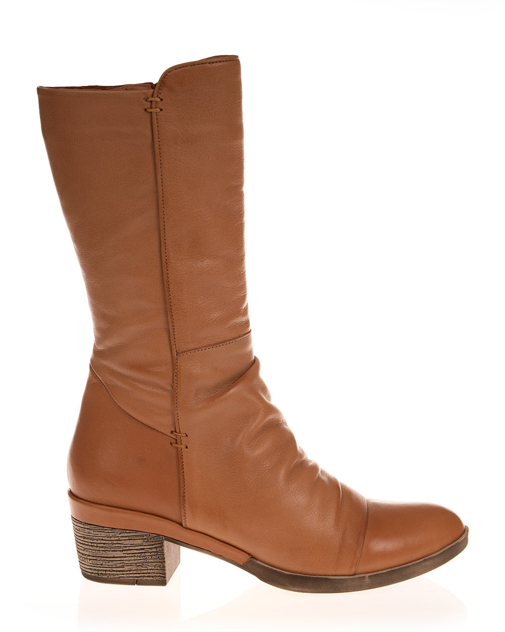 Cabello Bristol Tan Leather Calf Boot – Mavis & Mick - Women Fashion ...