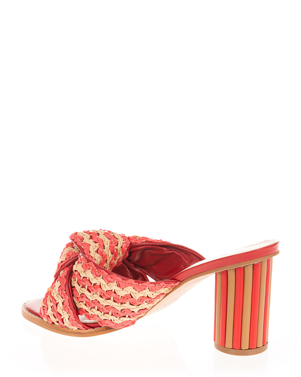 Faccine 10168 Red/Natural Leather Textile Summer Heel – Mavis & Mick ...