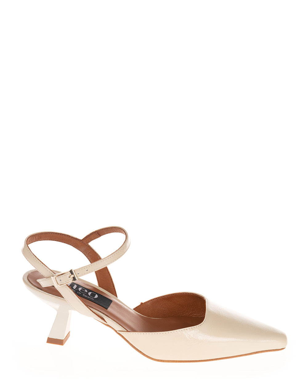 Neo AG-24021 Off White Low Sheen Patent Leather Court Shoe – Mavis ...