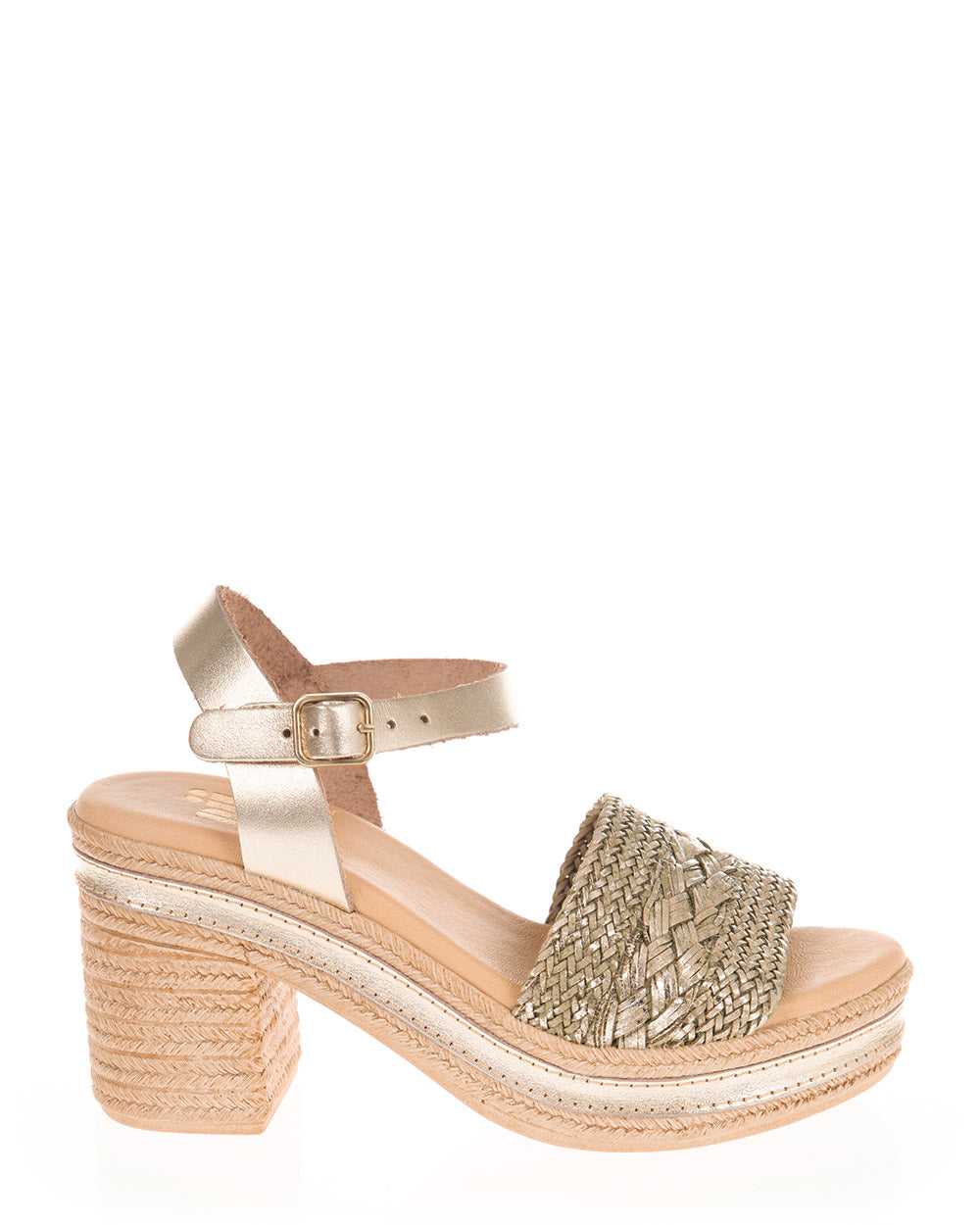 Nui X Neo Queenie Platino Leather & Textile Platform Heel – Mavis ...